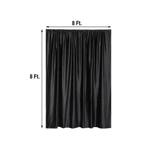 8ft X 8ft Black Velvet Backdrop Drapes, Curtains With Rod Pockets ...