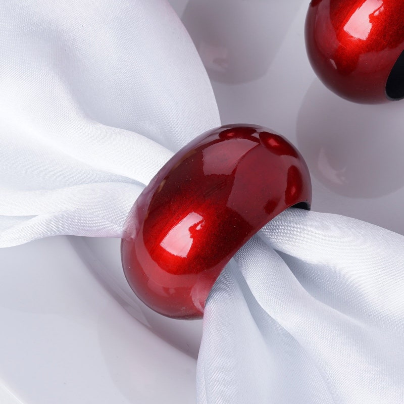 Red Napkin Rings - Etsy