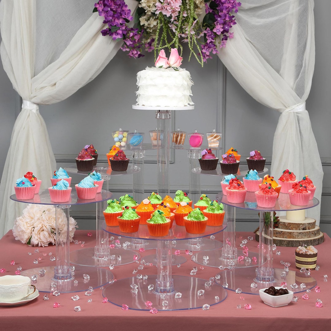 8 Tier Clear Cake Stand Acrylic Cake Stand Riser Display - Etsy