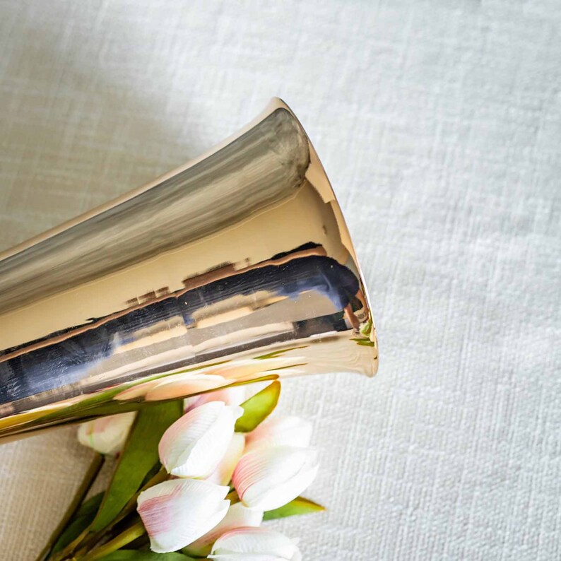 Set of 2 29 Metallic Gold Metal Vase Flower Vase | Etsy