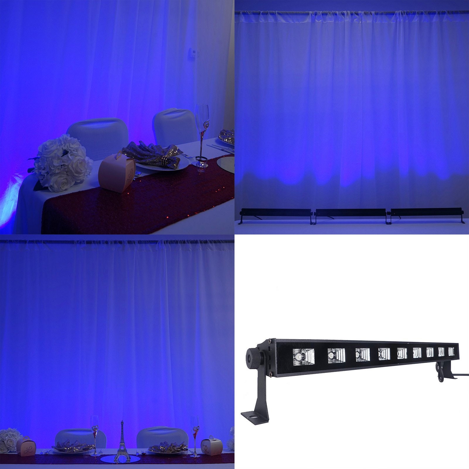 27 Watt Blue Uv Led Stage Lighting, Led Bar Light, Backdrop Light ...