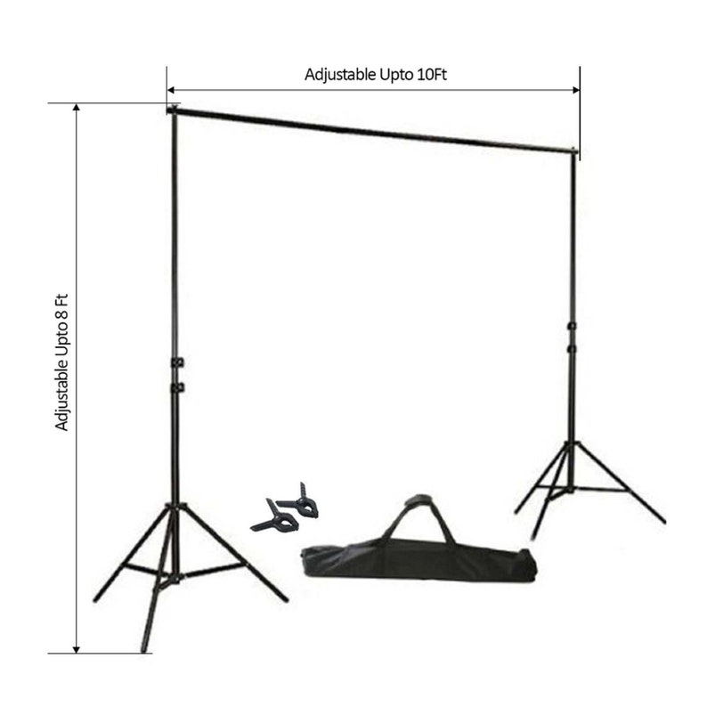 8ftx10ft DIY Crossbar Adjustable Backdrop Stand Kit With - Etsy