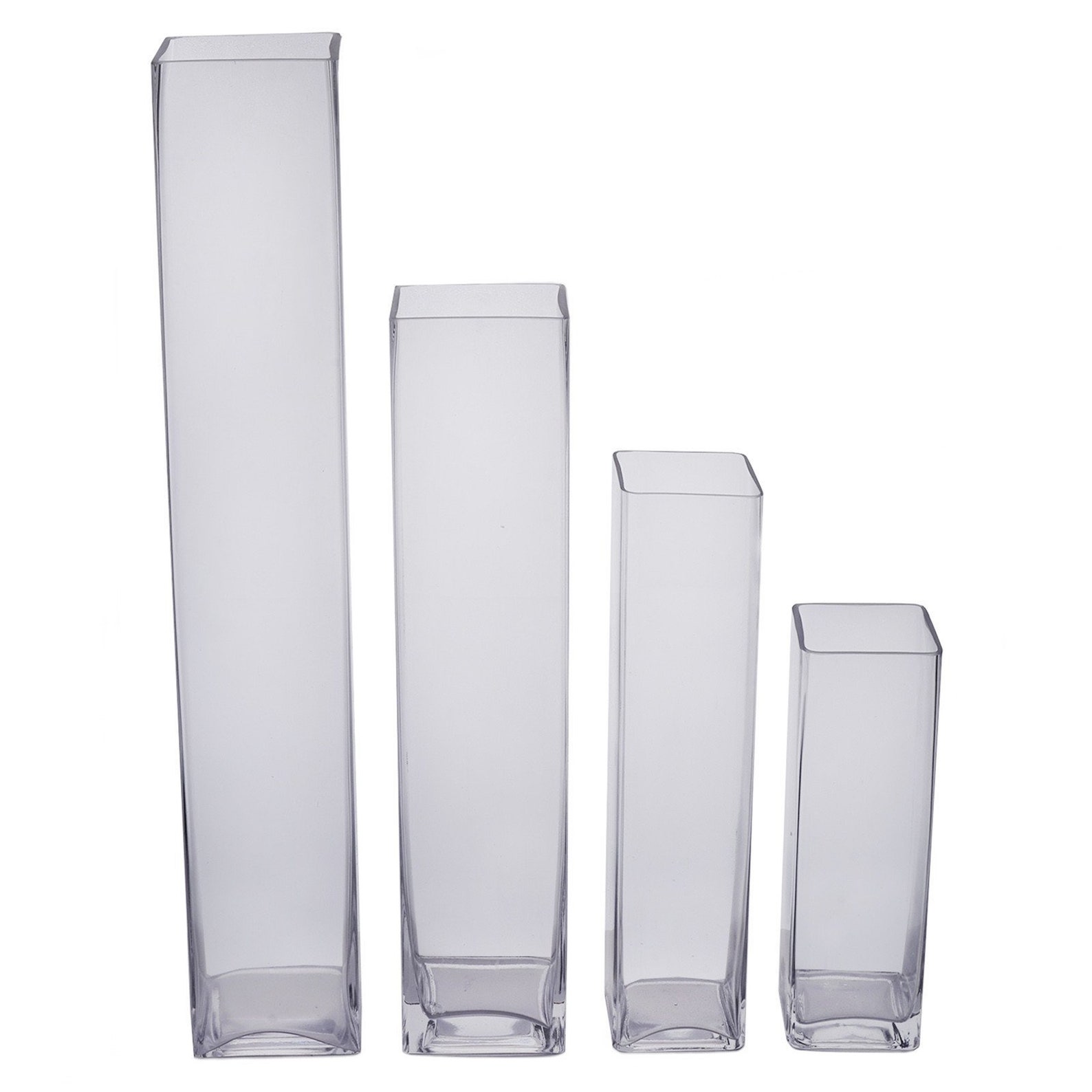 Set of 12 | 10" Clear Glass Vase, Flower Vase, Cylinder Glass Vase ...