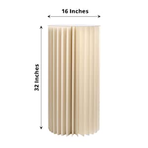 32" Ivory Wedding Props Stage Origami Round Pillar Set Baby Shower ...