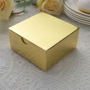 100 Pack | Gold Cupcake Party Favor Boxes, Candy Boxes, Gift Boxes ...