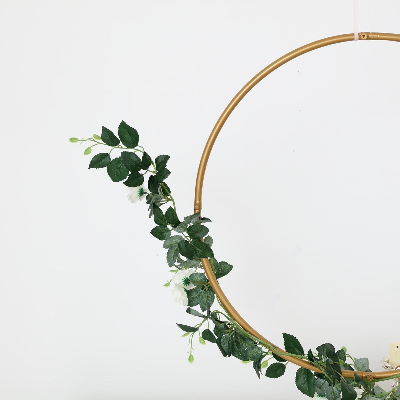24" Gold Heavy Duty Metal Hoop Wreath, Floral Hoop, Door Wreath ...