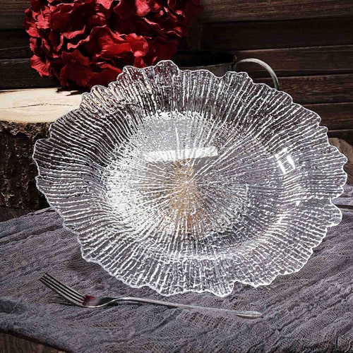12 Clear Acrylic Charger Plates Plate Chargers Round - Etsy