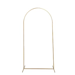 7ft Gold Chiara Backdrop Stand, Metal Wedding Arch, Balloon Arch, Round ...
