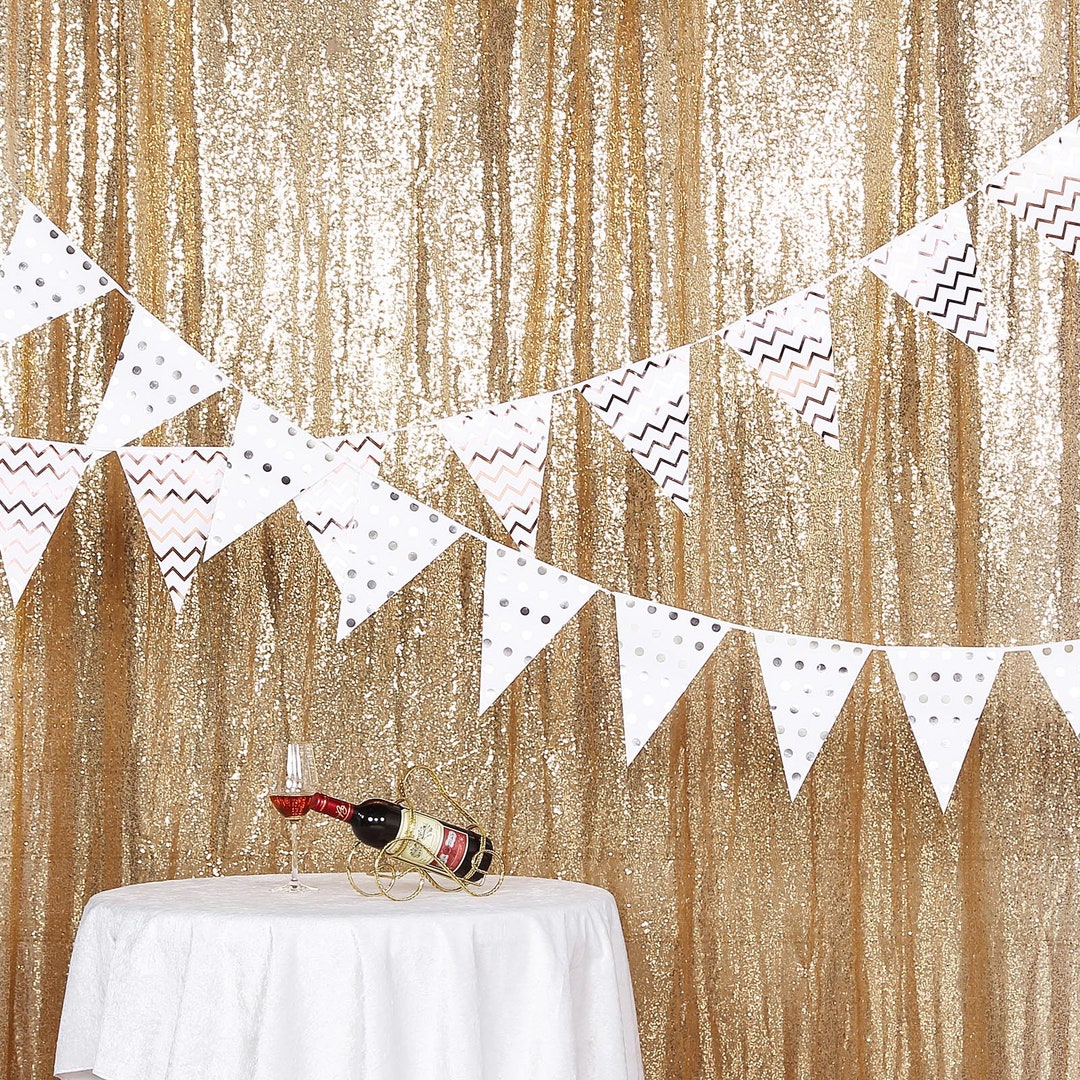Gold Glitz Sequin Backdrop, Photo Booth Backdrop Sequin Drapes, Wedding ...