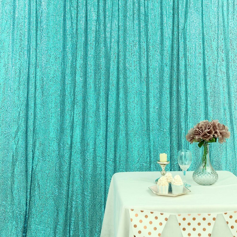 Turquoise Glitz Sequin Backdrop Photo Booth Backdrop Sequin - Etsy