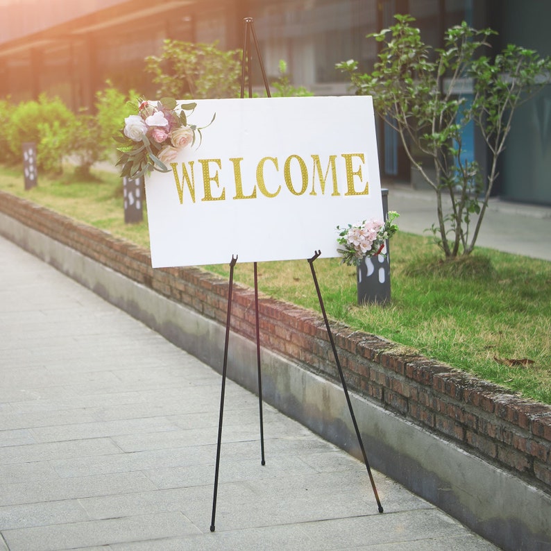 Large 65 Black Metal Easel Stand Wedding Sign Tripod - Etsy