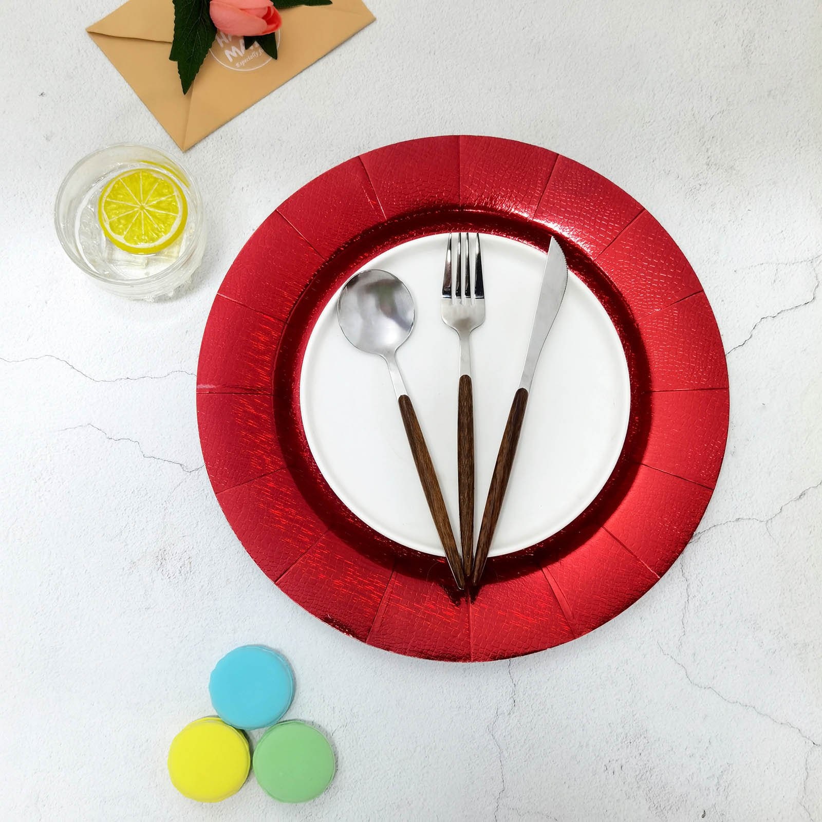 10 Pack 13 Disposable Charger Plates Leathery Texture - Etsy