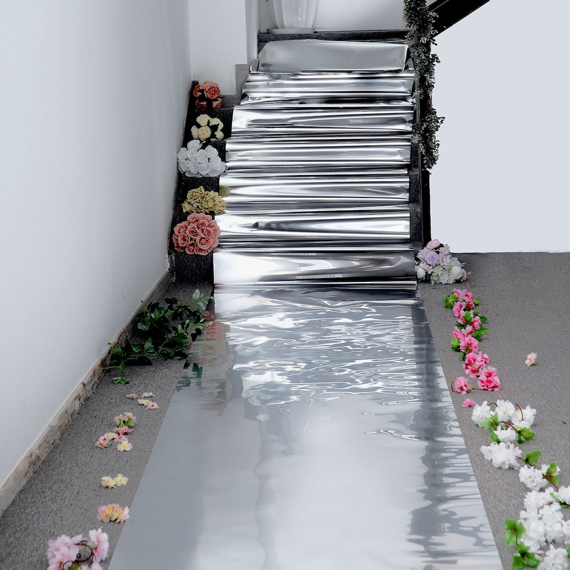 3FT X 65FT Silver Mirrored Floor Wedding Aisle Runner Wedding - Etsy