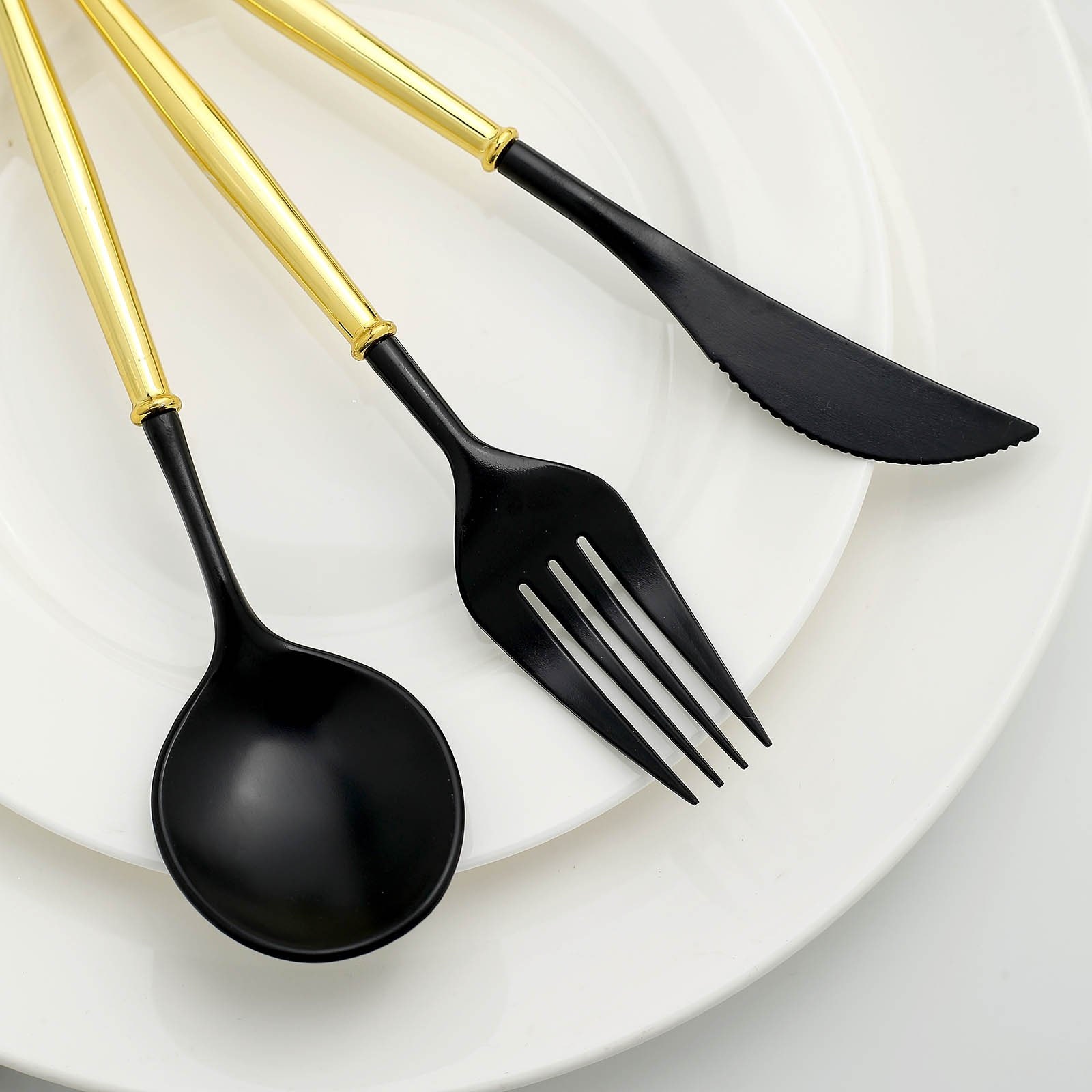 24 Pack 8 Black Modern Flatware Set Heavy Duty - Etsy
