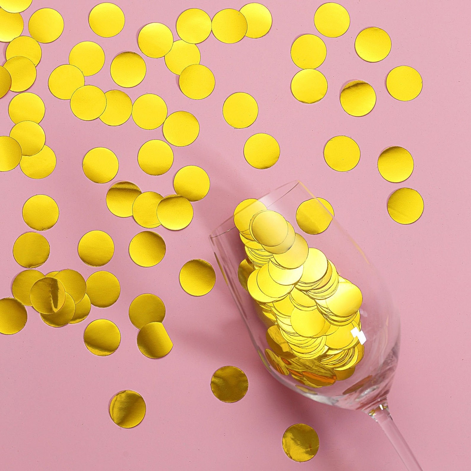 18 Grams | Gold Round Foil Metallic Table Confetti Dots, Balloon ...