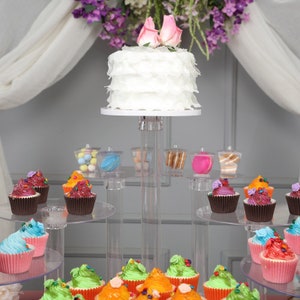 8 Tier Clear Cake Stand, Acrylic Cake Stand Riser, Display Stand for ...