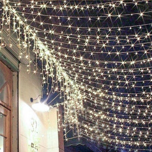 10ft LED Icicle Lights, LED String Lights, Curtain Fairy Lights, 300 ...