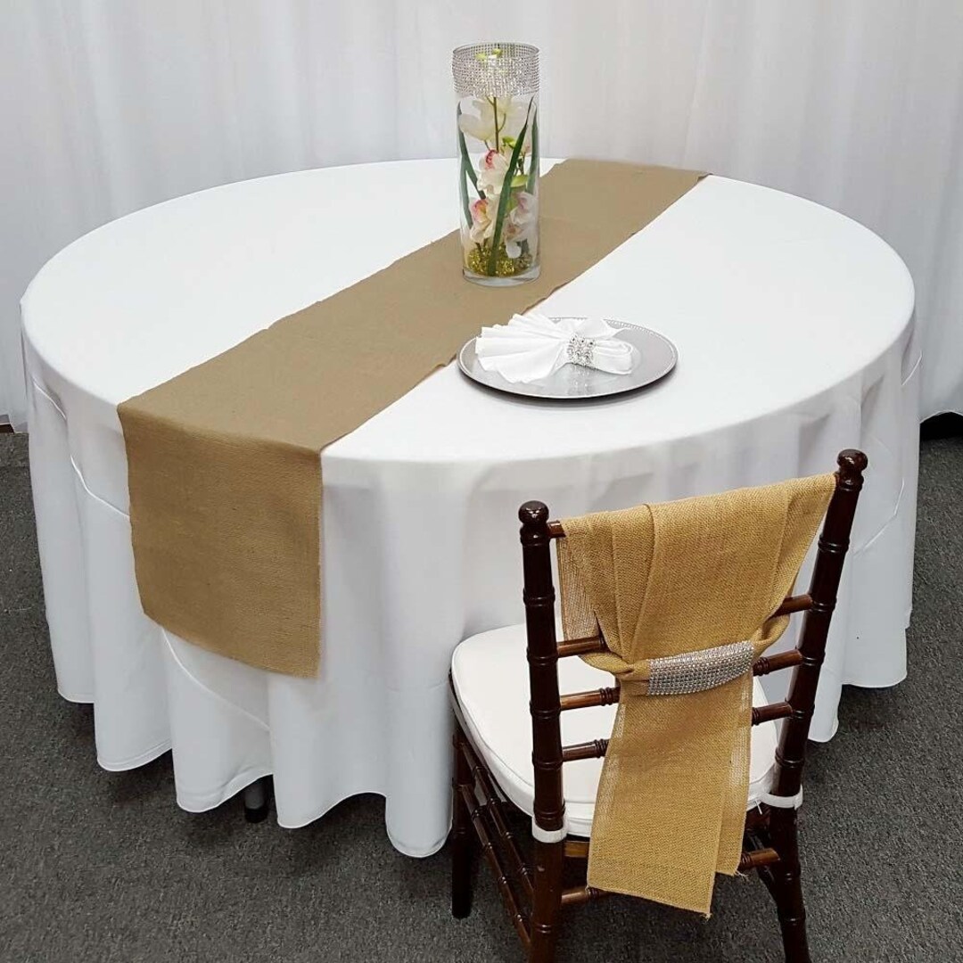 14x108" Burlap Table Runner, Jute Runner, Boho Wedding, Outdoor ...