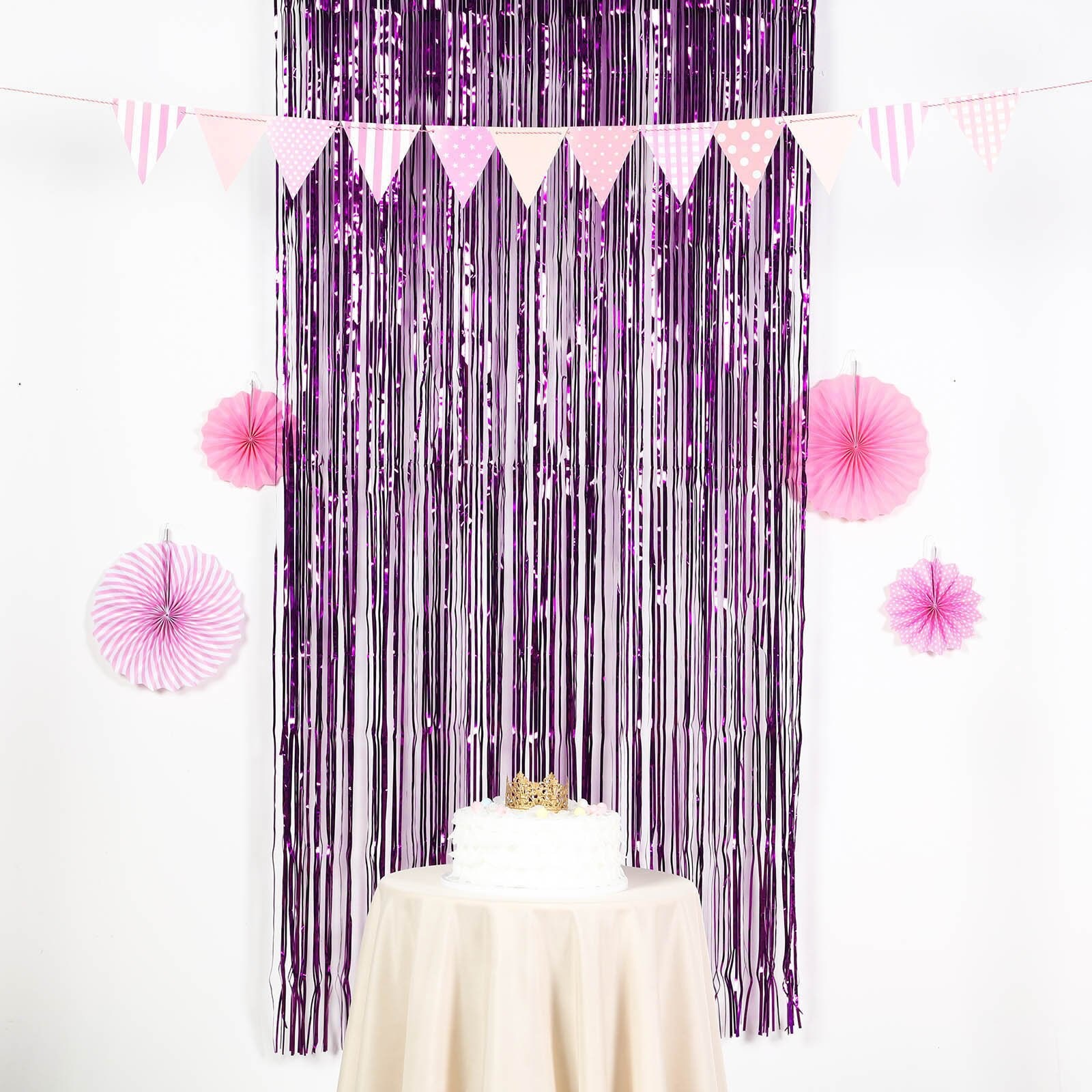 8FT Metallic Tinsel Foil Fringe Curtain Party Photo Booth | Etsy