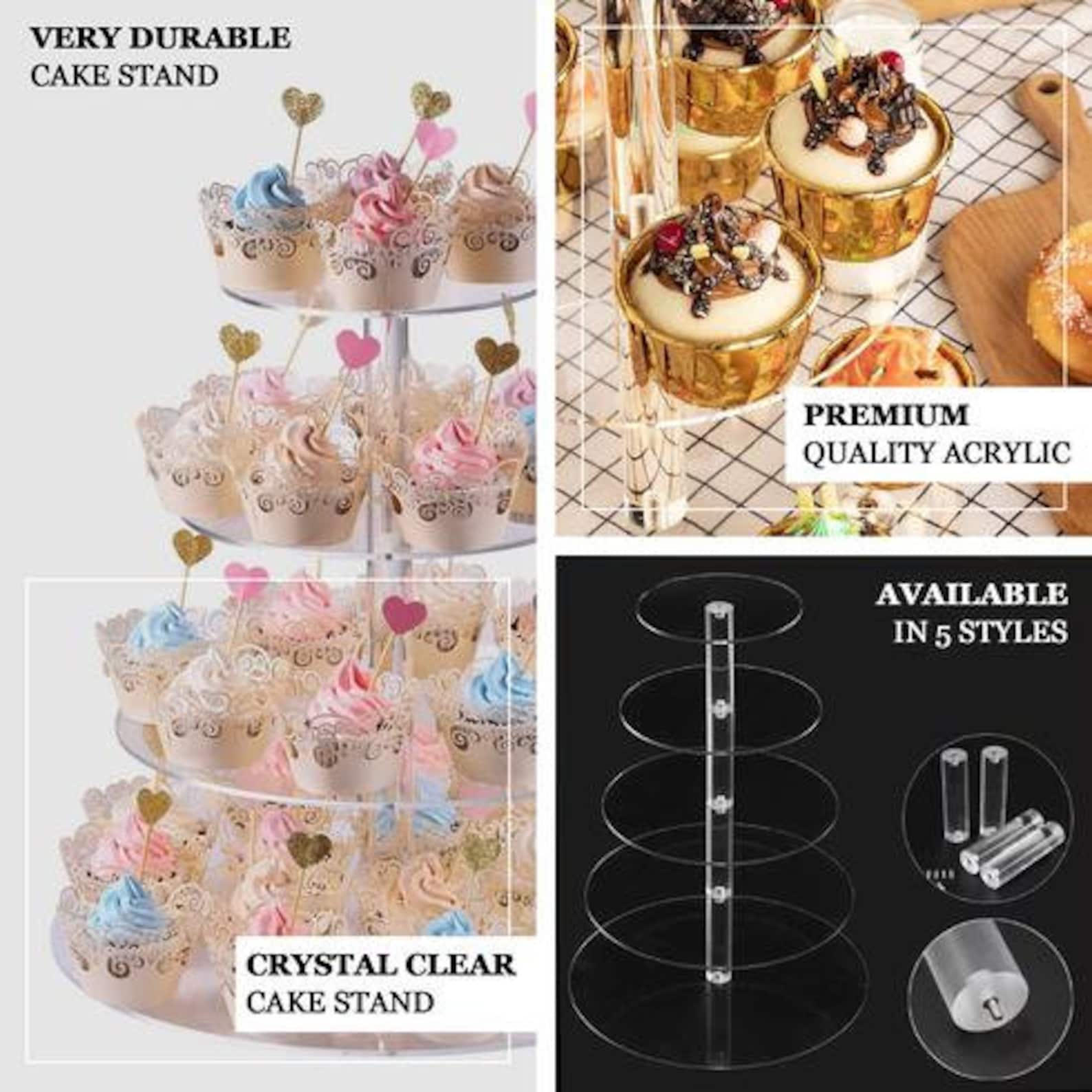 6 Tier 20 Clear Cupcake Stand Acrylic Glass Cake | Etsy