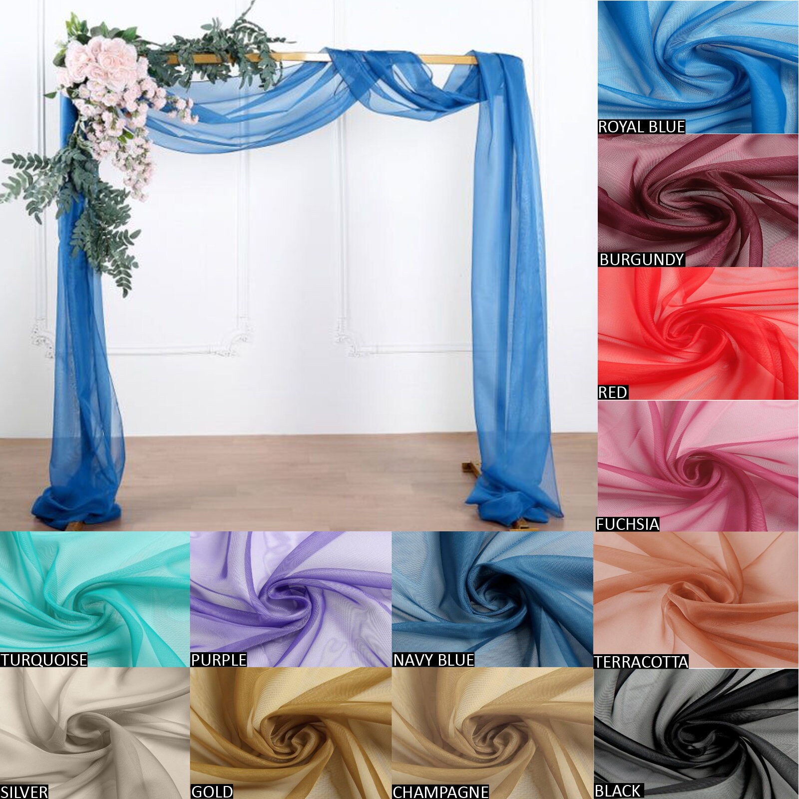 Sheer Organza Curtain Panels Window Scarf Valance Curtains - Etsy