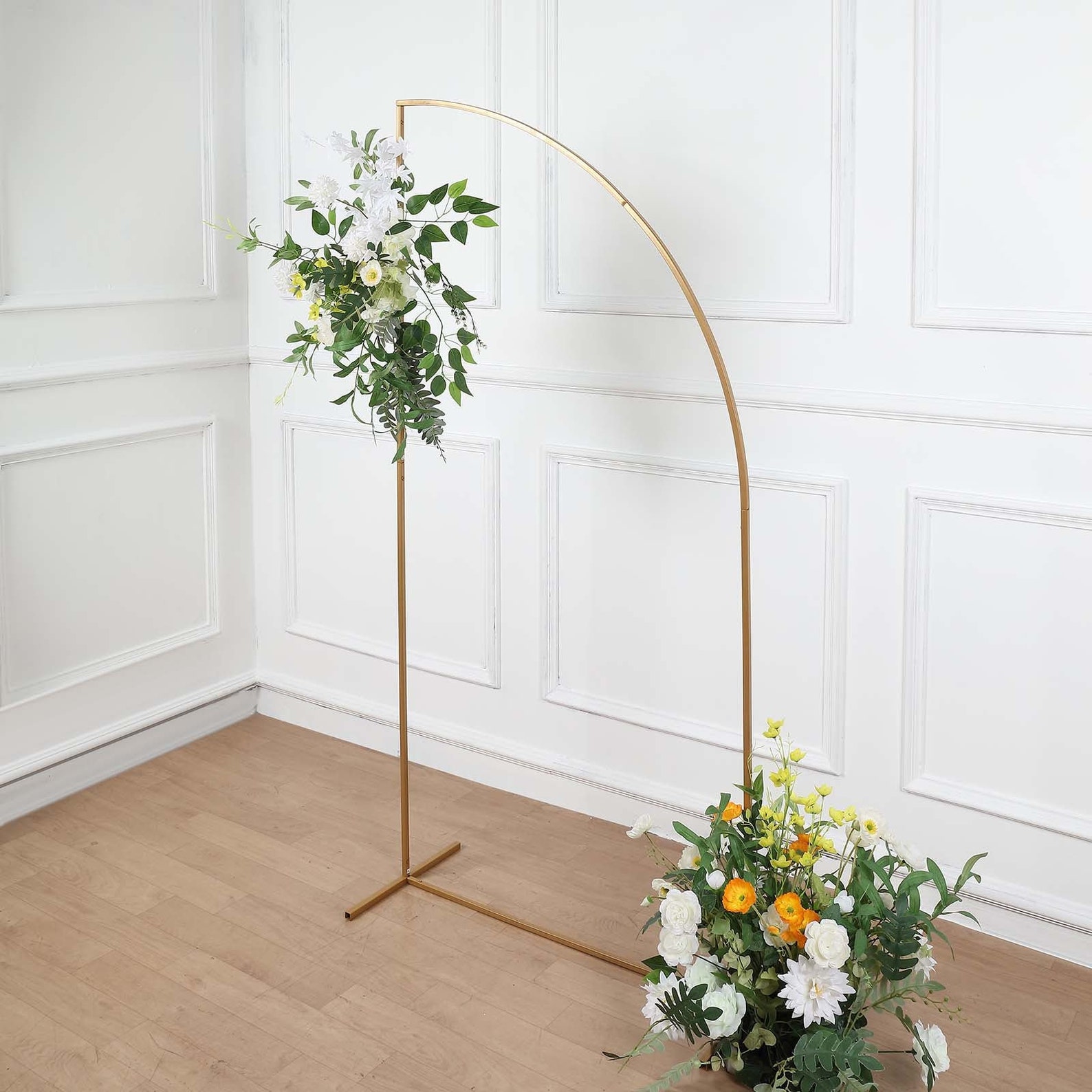 6ft Gold Metal Wedding Arch Chiara Backdrop Stand Half Moon - Etsy