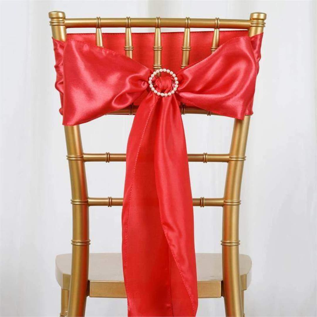 5 Pack - 6"x106" Coral Satin Chair Sashes - Etsy