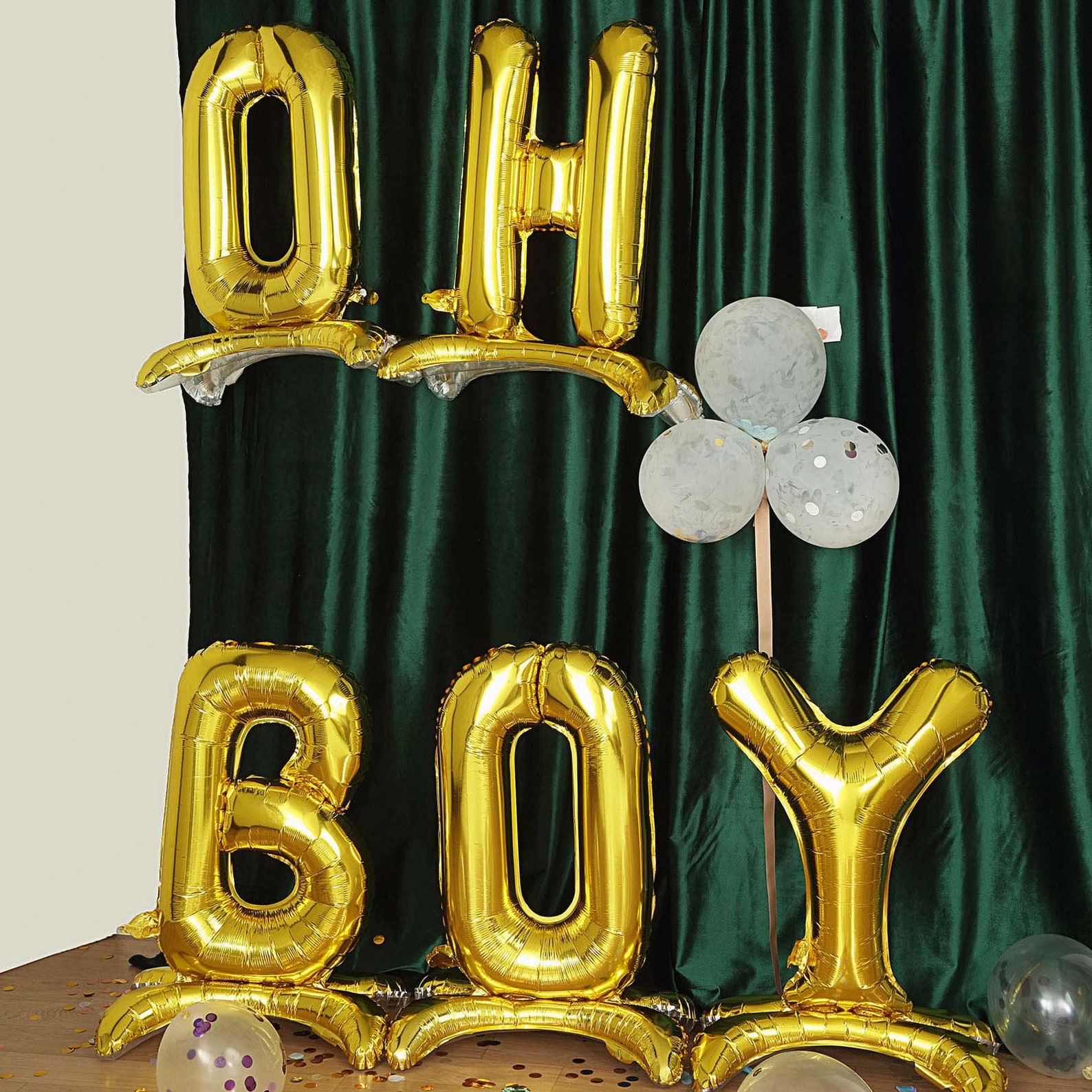 27" Shiny Gold Self Standing Letter & Number Balloons, Helium Foil ...