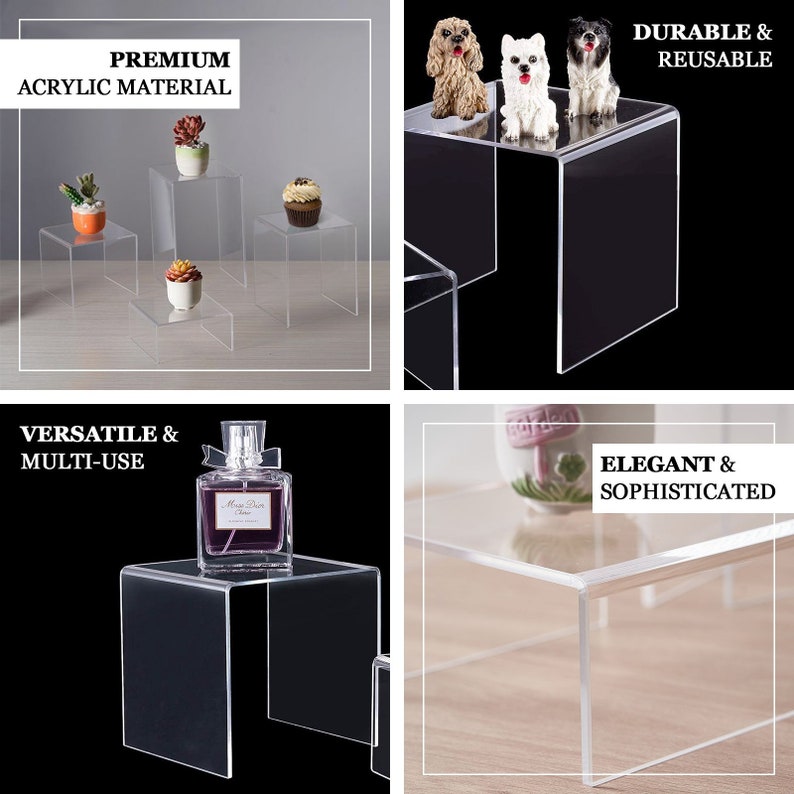 Clear Acrylic Riser Cake Stand Set Cupcake Dessert Display - Etsy