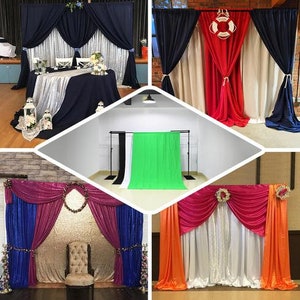 10ft Triple Cross Bar Backdrop Stand, DIY Adjustable Heavy Duty ...