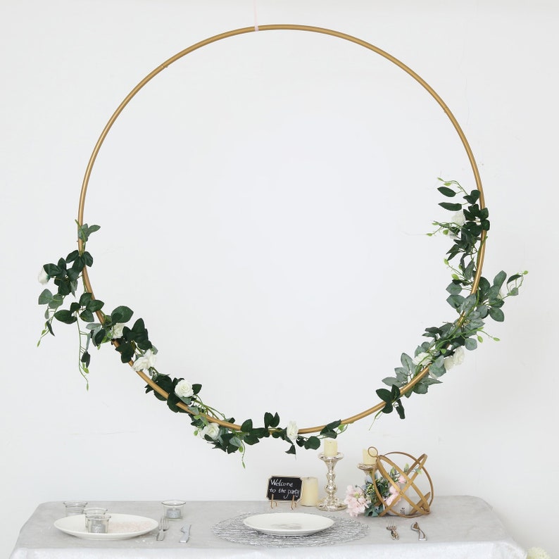 40" Gold Heavy Duty Metal Hoop Wreath, Floral Hoop, Door Wreath ...