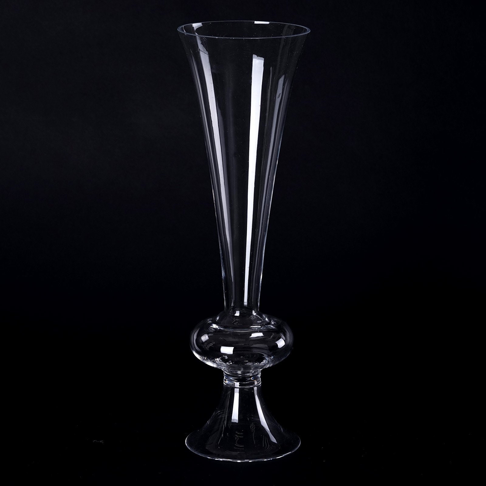 Large Trumpet Shaped Clear Glass Flower Vases at Richard Ringler blog