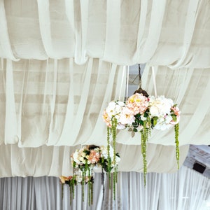 5ftx14ft Premium Ivory Chiffon Curtain Panel Backdrop With Rod Pocket ...