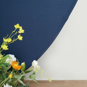 7.5ft Matte Navy Blue Round Spandex Fit Wedding Round Backdrop Stand ...
