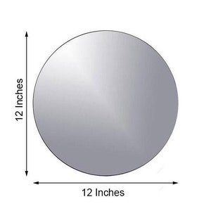 Set of 4 | 12" Round Glass Mirrors, Decorative Mirrors, Round Mirrors ...