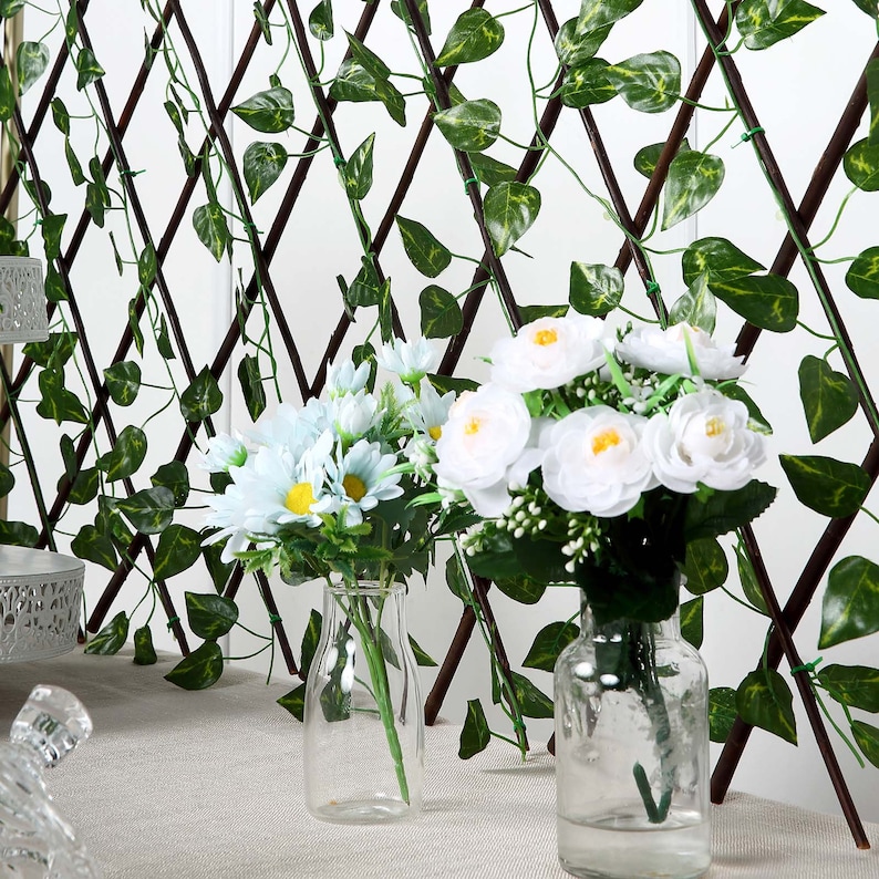 Artificial Expandable Faux Ivy Fence Privacy Screen, Lattice ...