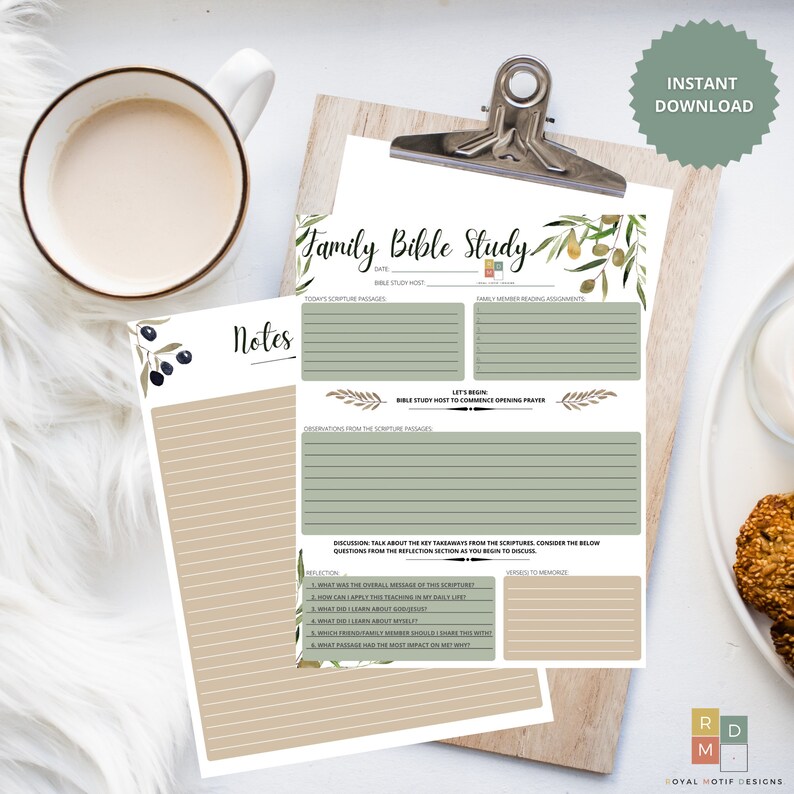 Family Bible Study Planner Printable, Digital Download, Journaling ...