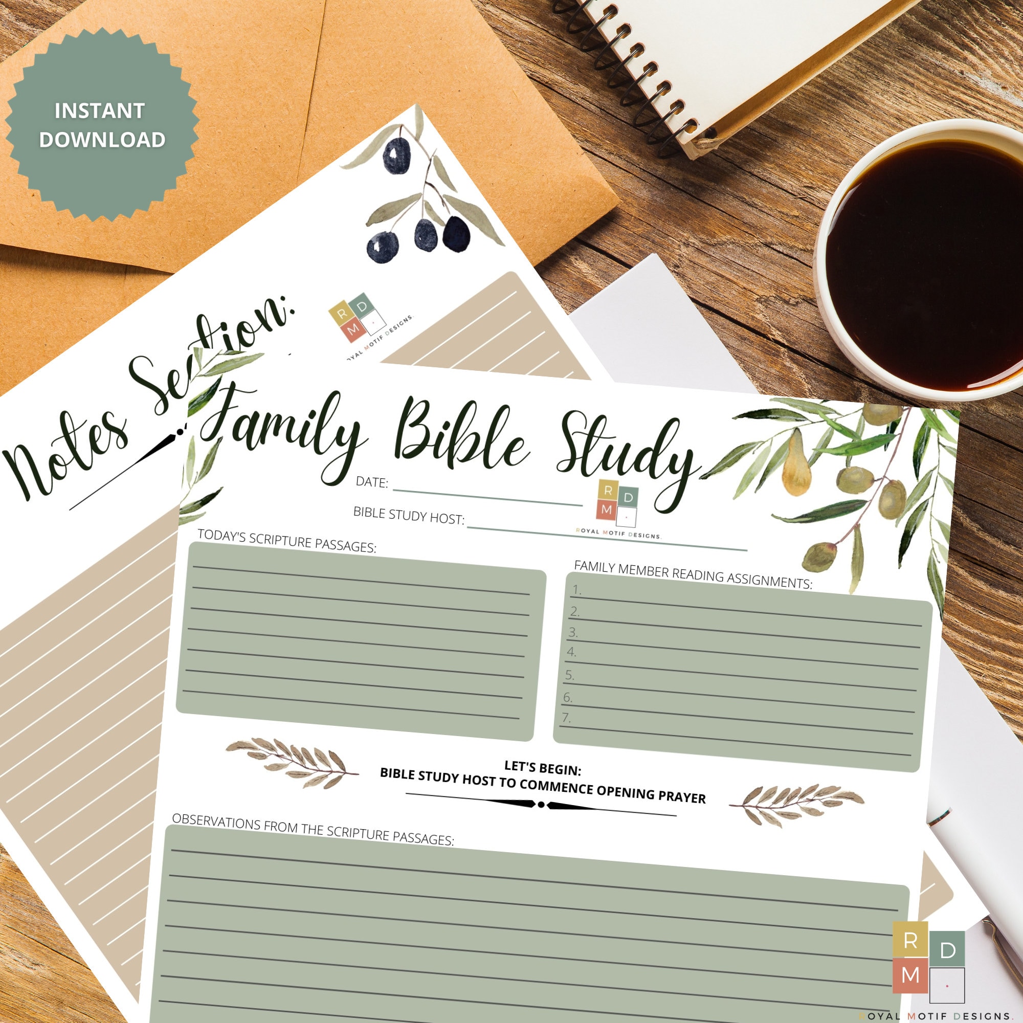 Family Bible Study Planner Printable, Digital Download, Journaling ...
