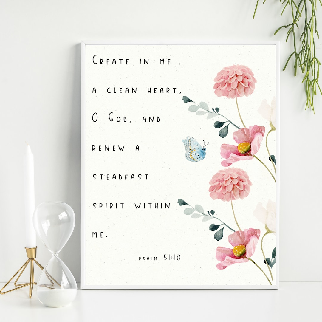 Floral Printable Wall Art, Digital Download, Christian Wall Decor ...