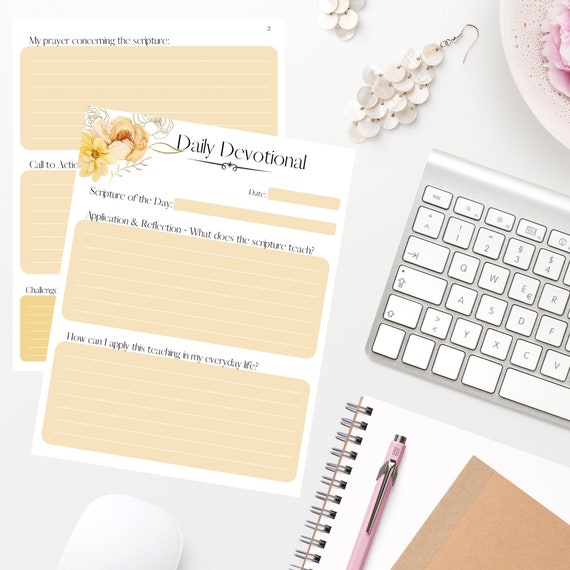 Daily Devotional Printable Bible Study Tool PDF Devotional | Etsy