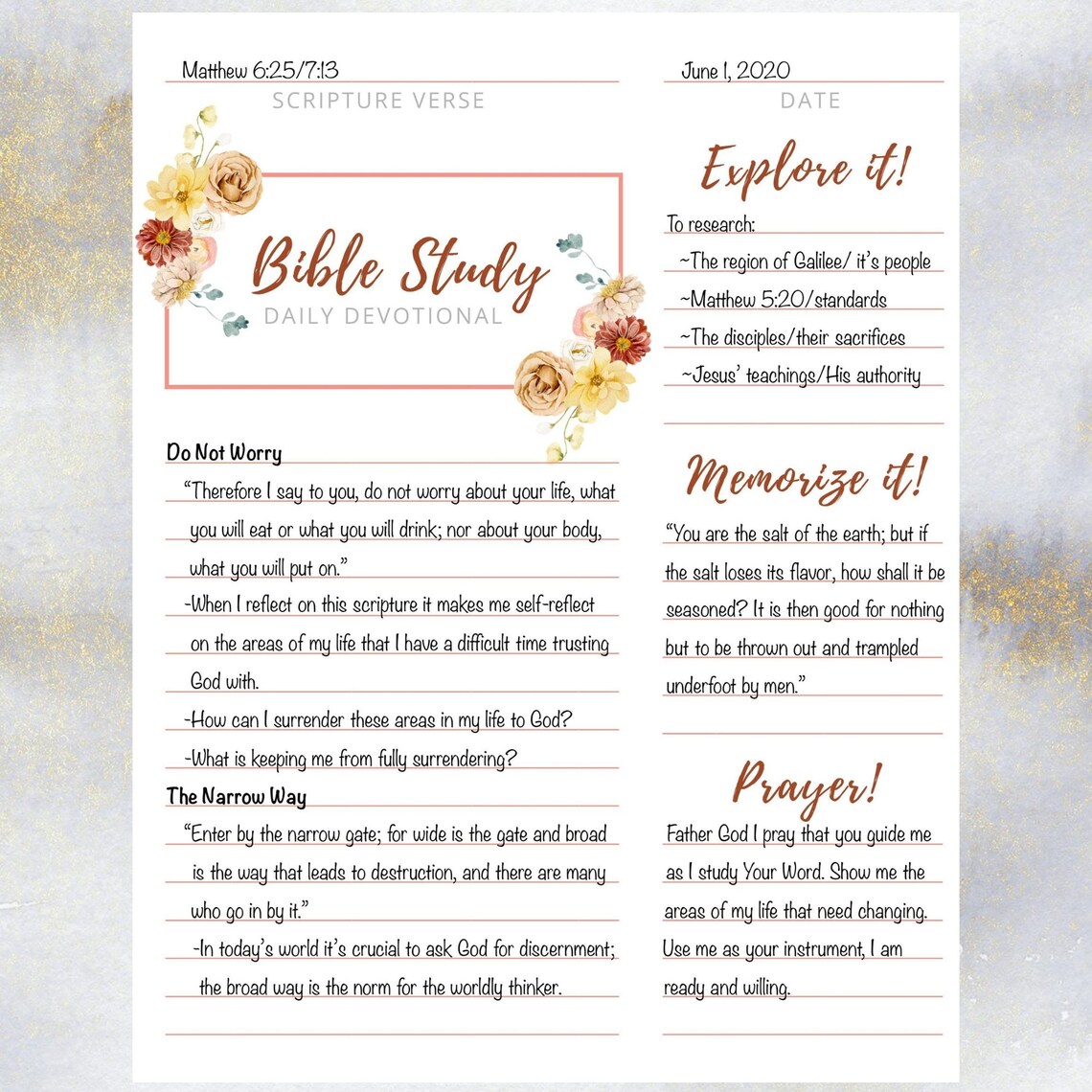 Bible Planner Printable, Digital Download, Journal, Template ...