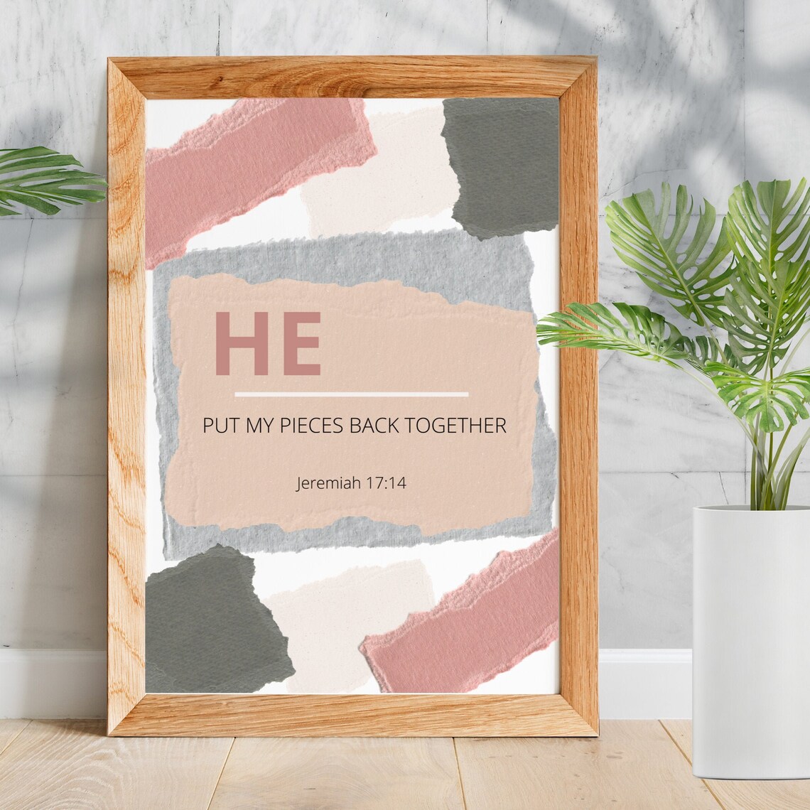 Bible Verse Collage Printable Wall Art, Digital Download, Bible Verse ...