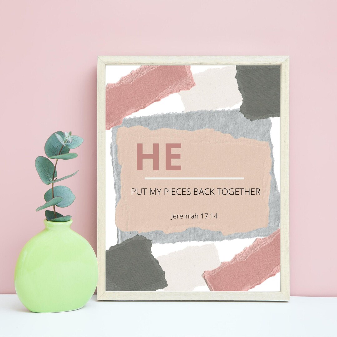 Bible Verse Collage Printable Wall Art, Digital Download, Bible Verse ...