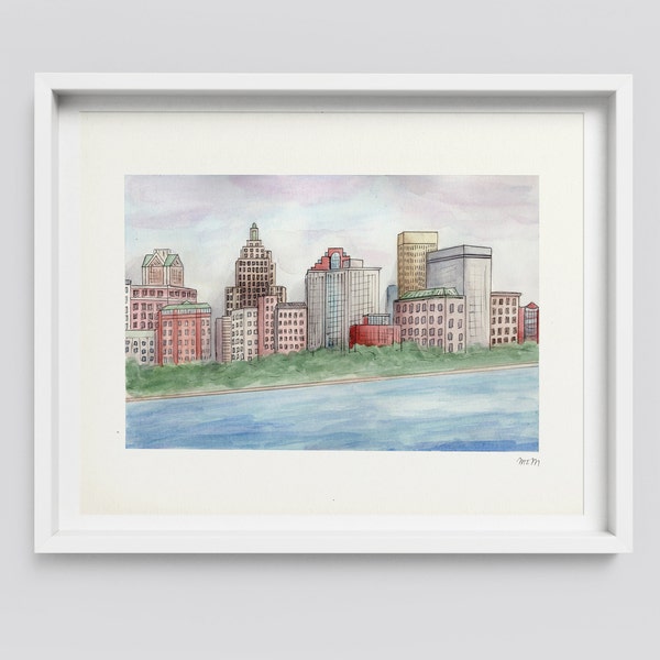Providence Ri Skyline - Etsy