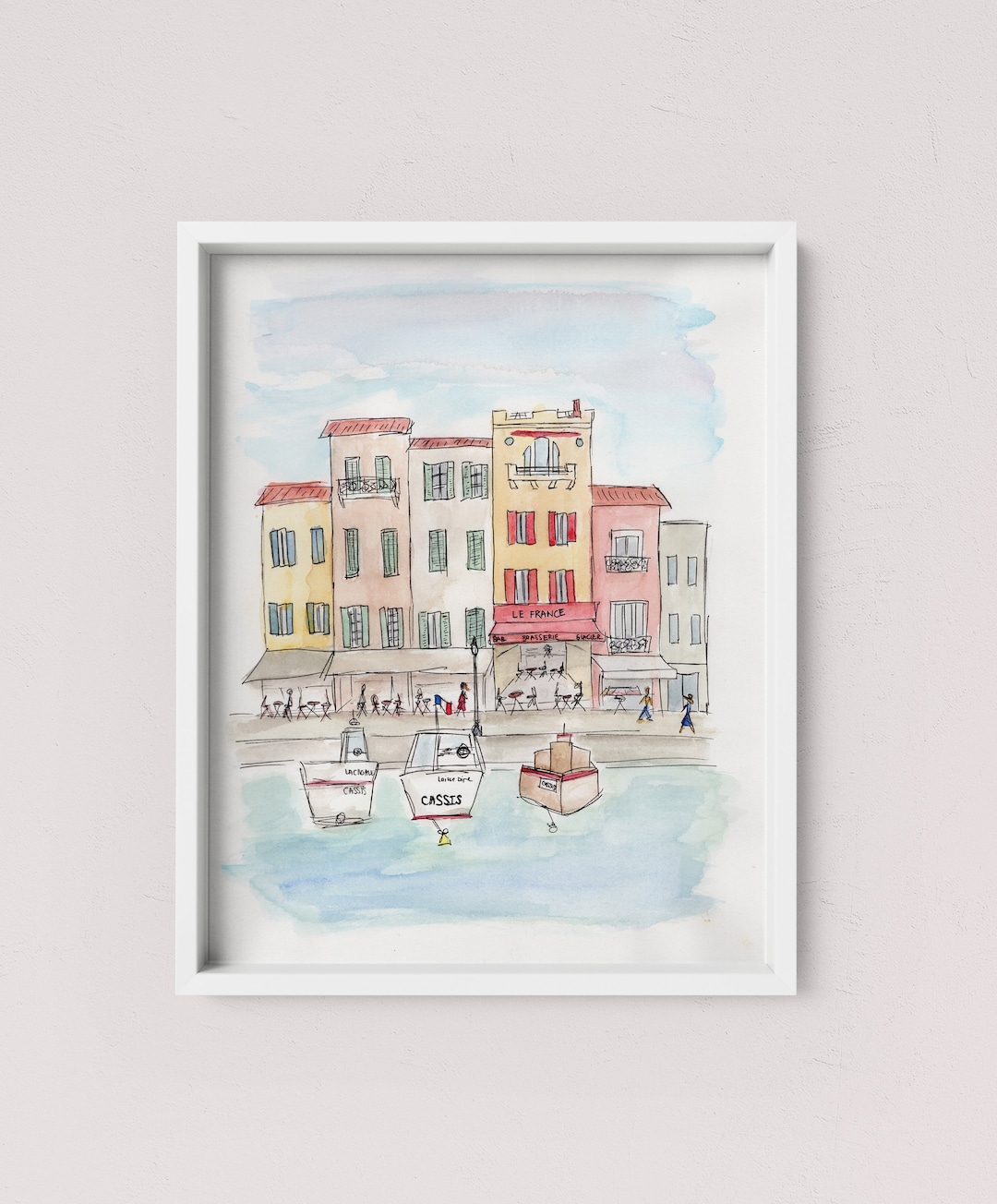 Cassis France Watercolor Art Print *FREE US SHIPPING* - Etsy
