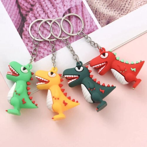Cute T-rex Dinosaur Keyring Green - Etsy