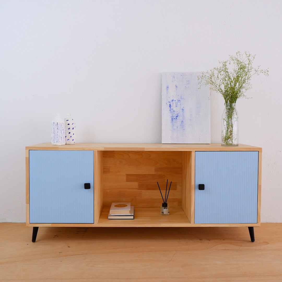 Solid Wood Media Console, Media Console Unit, TV Unit, Handcrafted Mid ...