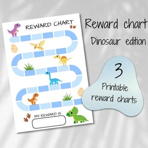 Printable Reward Chart - Dinosaur Edition, Fun Motivation System for ...