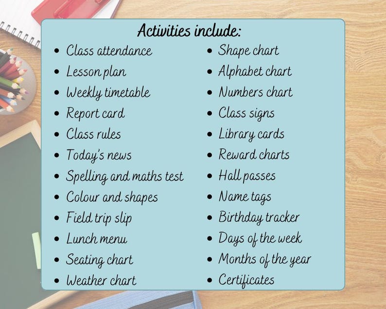 Teacher Pretend Play Set: 30-page Classroom Roleplay Kit (A4 Printable ...