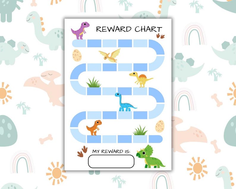 Dinosaur Reward Chart Printable for Kids – 3 Fun A4 Templates ...